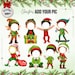 Christmas Elf Face PNG Bundle: DIY Photo Booth, Class Decor (digital ...