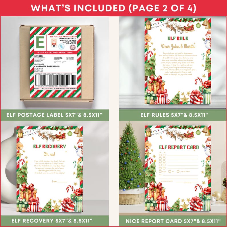 Editable Elf Letter Bundle: Christmas Arrival, Welcome, and Goodbye ...