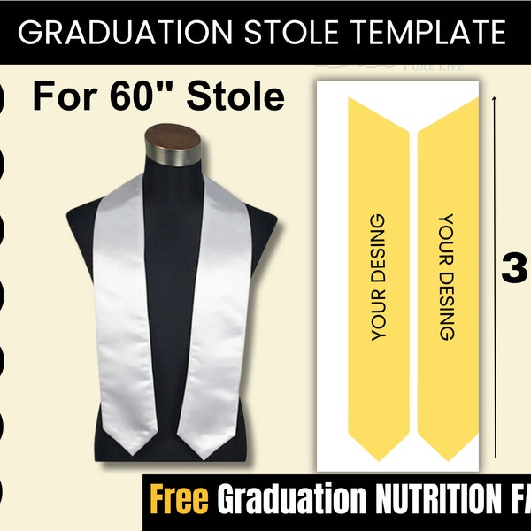 Sublimation Stole Template - Etsy