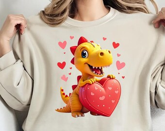 Valentine's Day , Dino Love Svg-png, T-rex Valentine Png-svg, Valentine ...