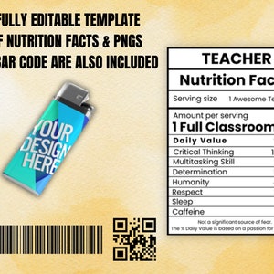 Lighter Label Template, Lighter Wrapper Template, Sublimation Template ...