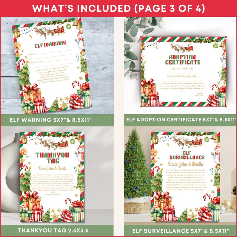 Editable Elf Letter Bundle: Christmas Arrival, Welcome, and Goodbye ...