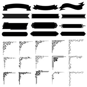 1000+ Decorative Elements SVG Bundle: Floral Frames, Borders (digital ...