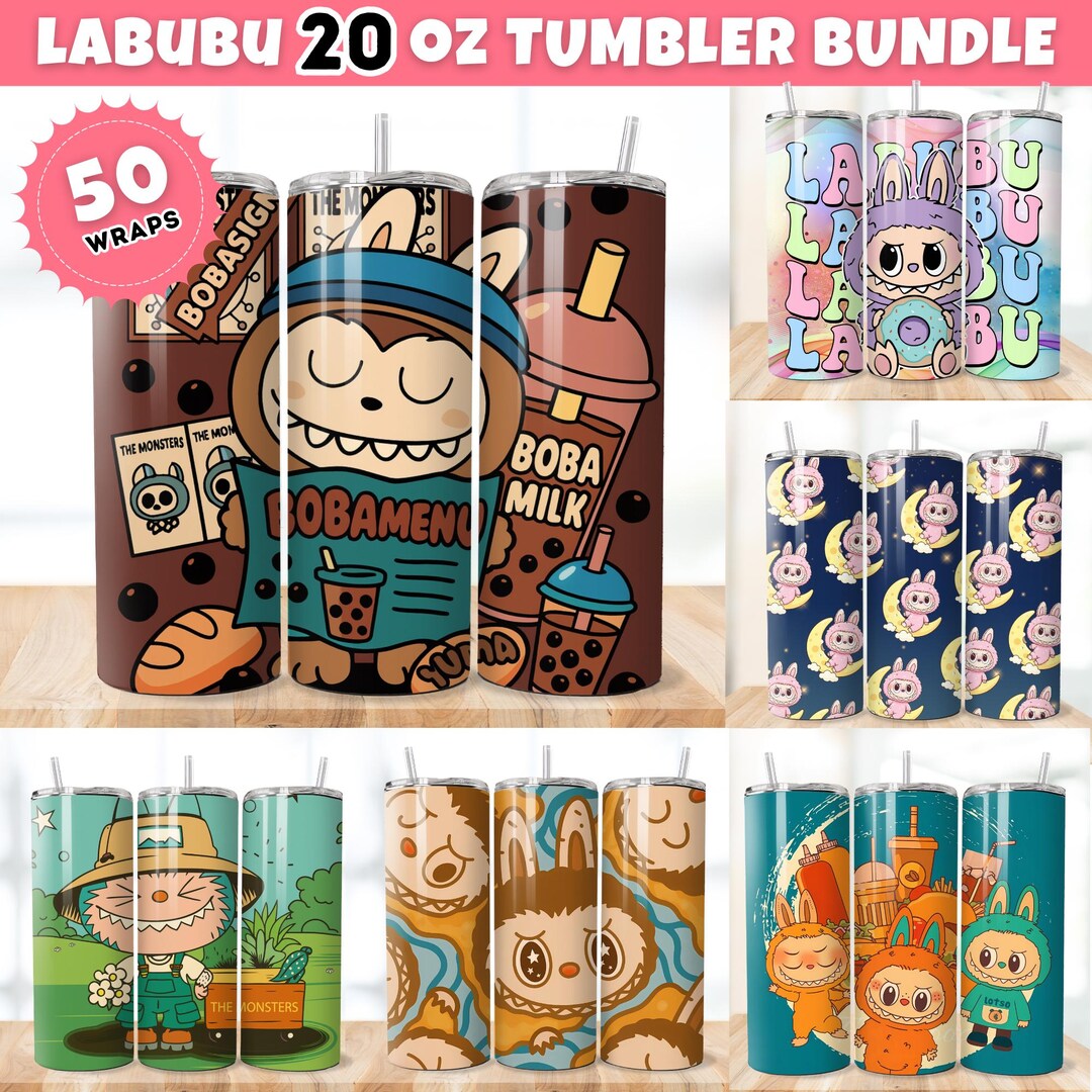 50 Labubu Tumbler Wrap, 20oz Labubu Wrap Pngs, Cute Labubu Pngs, Labubu ...