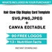 Hair Clip Display Card Template: Canva Editable, SVG, Cricut - Etsy