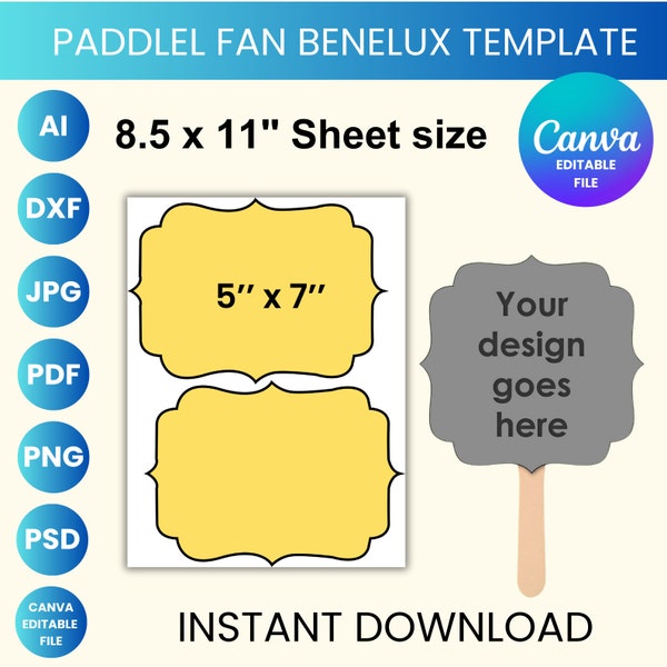 Church Fan Template - Etsy