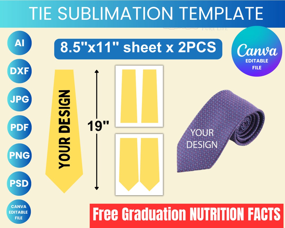 Tie Template, Tie Sublimation Template, SVG, Publisher Png, Printable ...