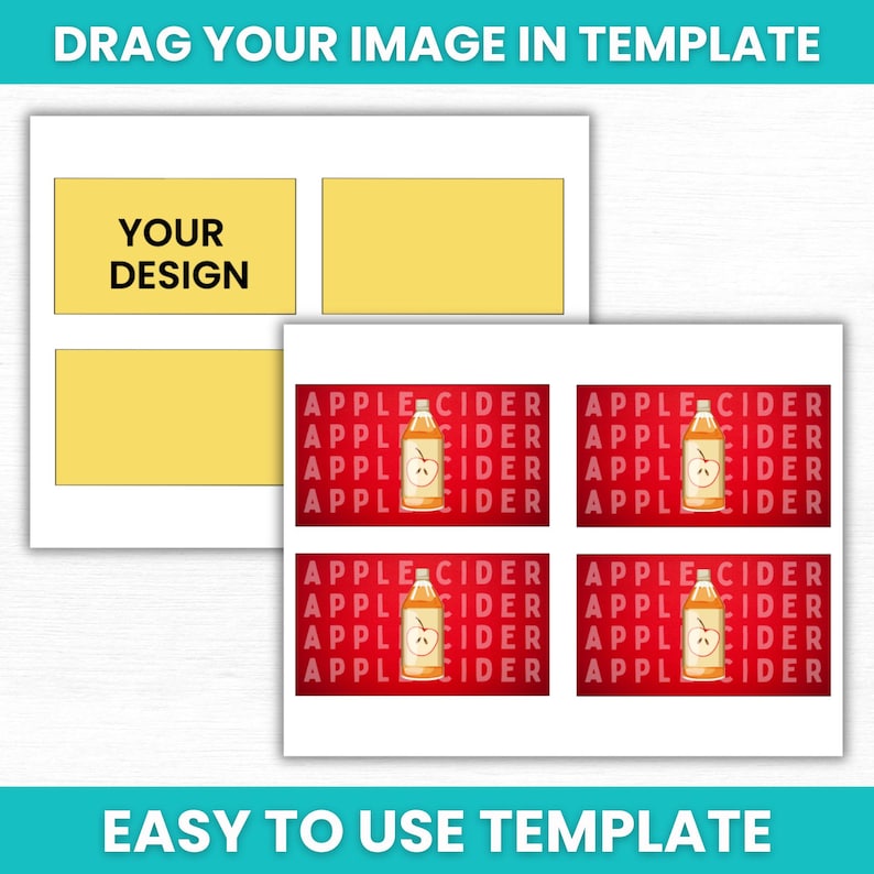 Apple Cider Bottle Label Template: Canva Editable (8.4oz) - Etsy