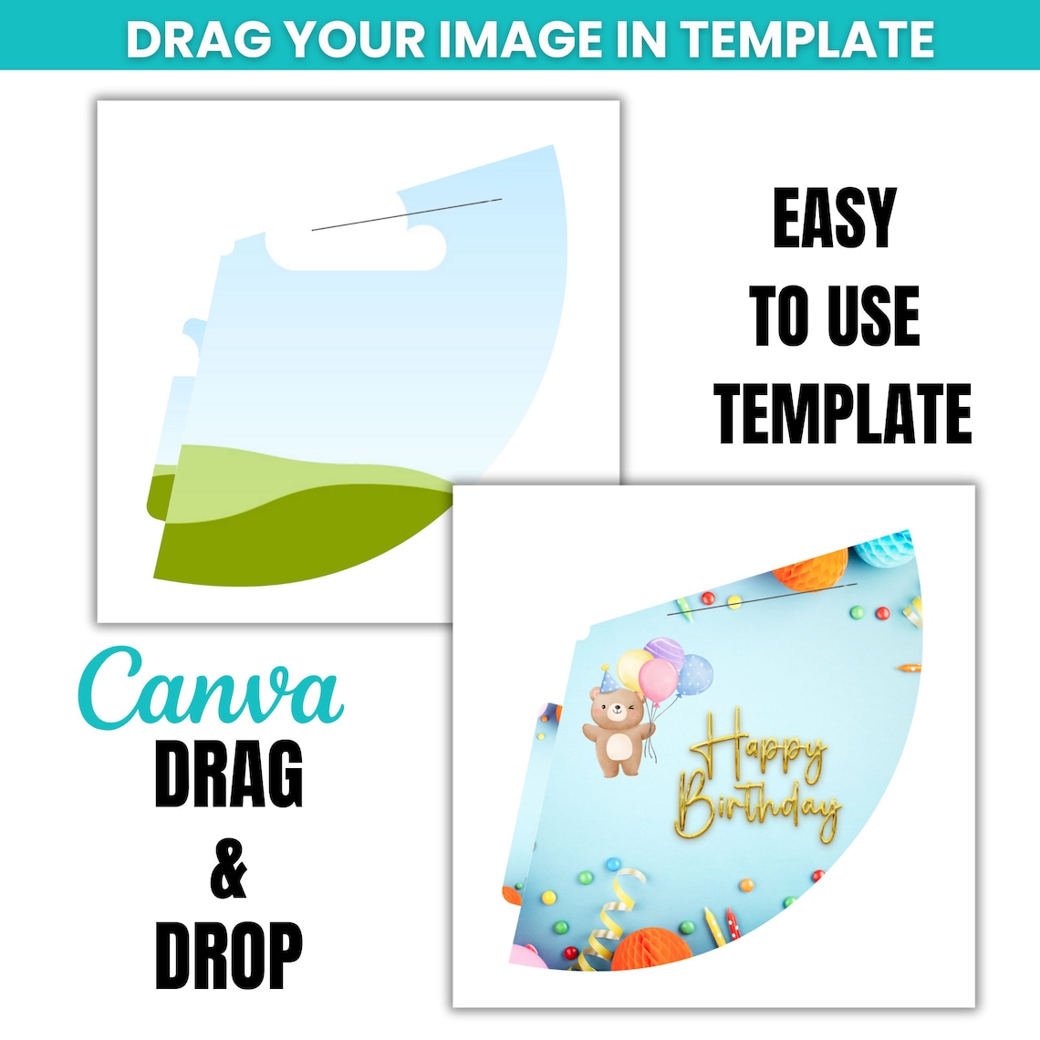 Printable Birthday Party Hat Template: SVG, PNG, Canva Editable ...