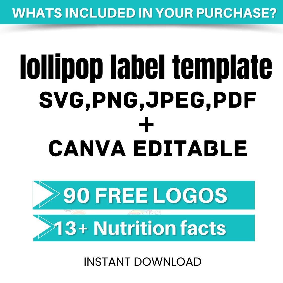 Editable Lollipop Label Template, Lollipop Label Template SVG ...
