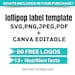 Editable Lollipop Label Template, Lollipop Label Template SVG ...