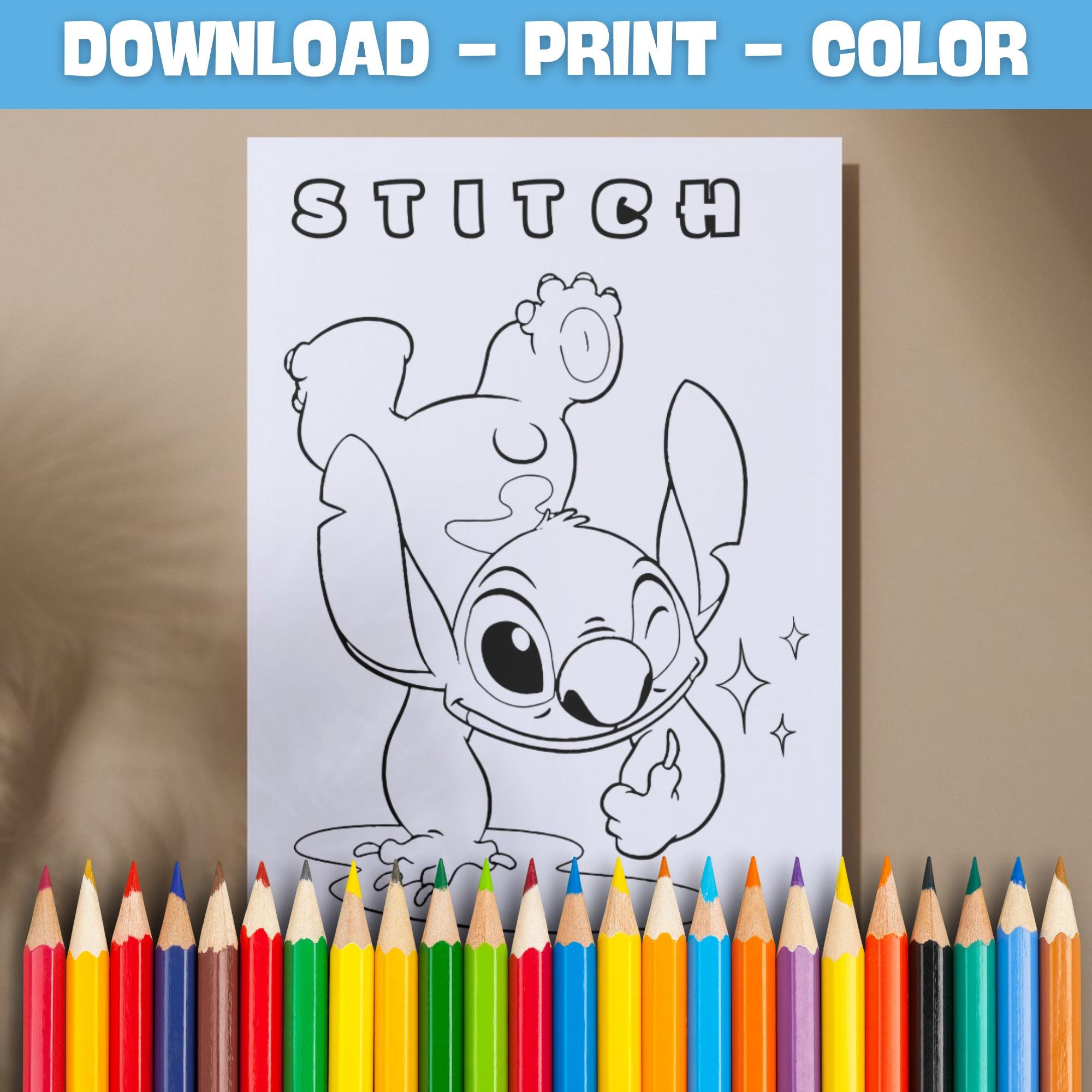 Lilo & Stitch Coloring Pages: 100 Kids' Activity Sheets (digital PDF ...