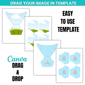 Diaper Card Template, Diaper Card Template, Baby Shower Announcement ...