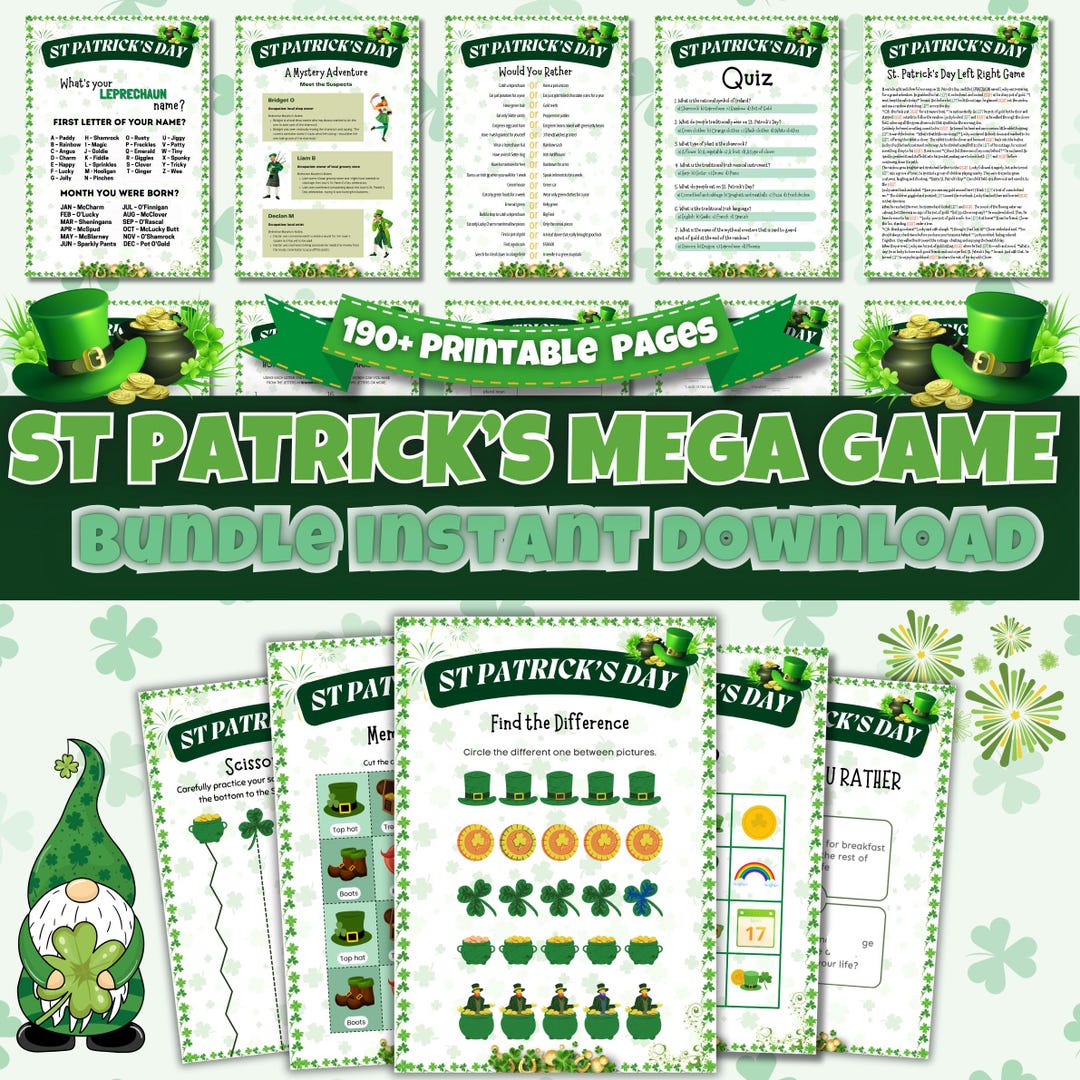 St. Patrick's Day Games | Printable St. Patrick's Day Games | St ...