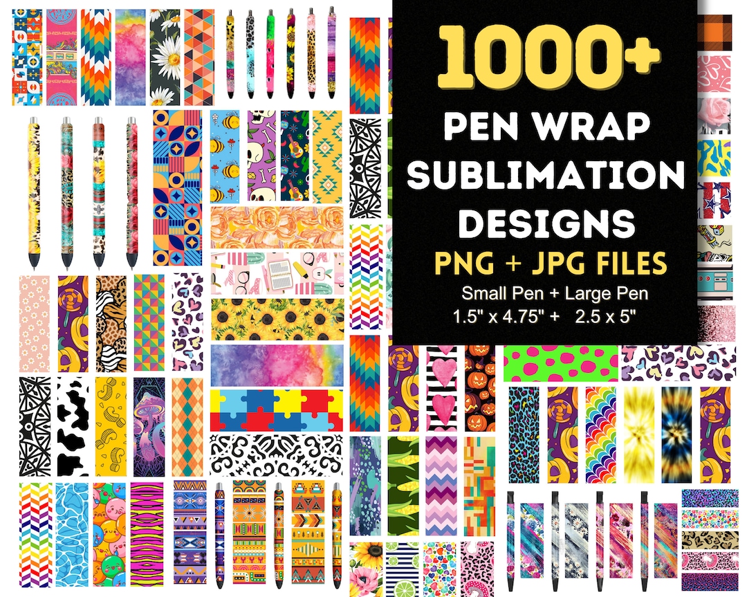 1000+ Pen Wrap Sublimation Designs: PNG & JPG Files - Etsy