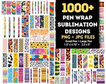 12 3D Floral Pen Wrap Bundle, Pen Wrap Sublimation Designs, Pen ...