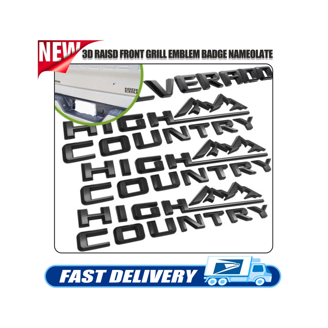 3D Silverado High Country Emblem Fender and Tailgate Badge Set - Etsy