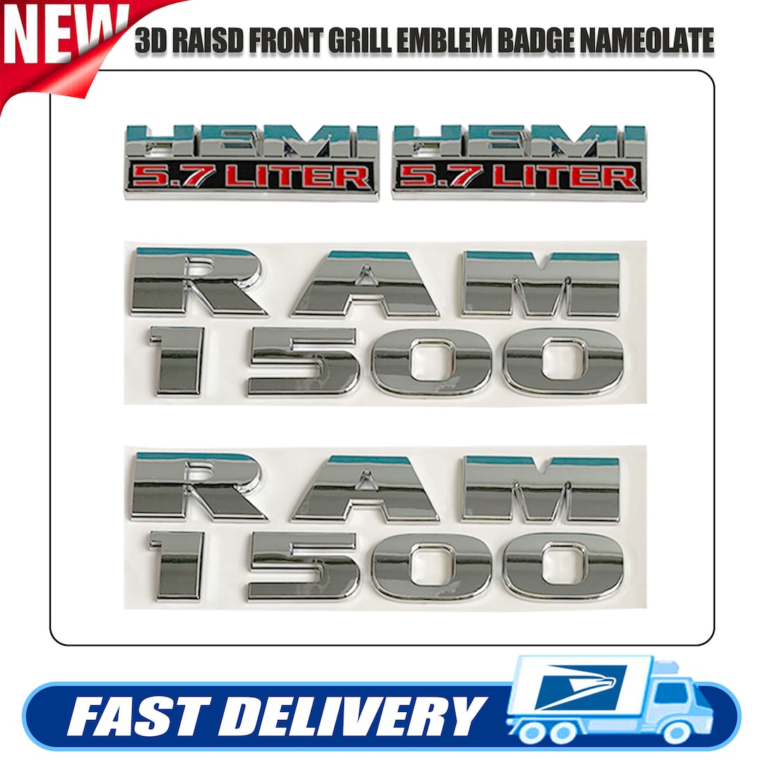 Chrome Emblem Badges 3D Raised Letter Fit for RAM 1500 Models - Etsy
