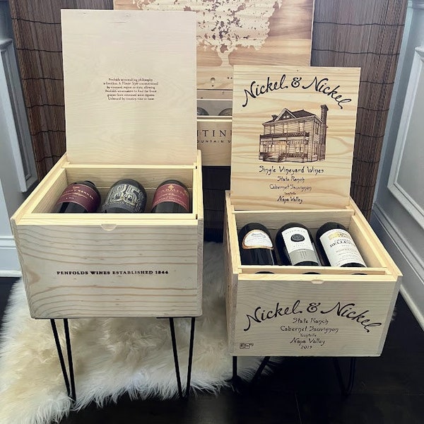 Wooden Wine Crate - Etsy