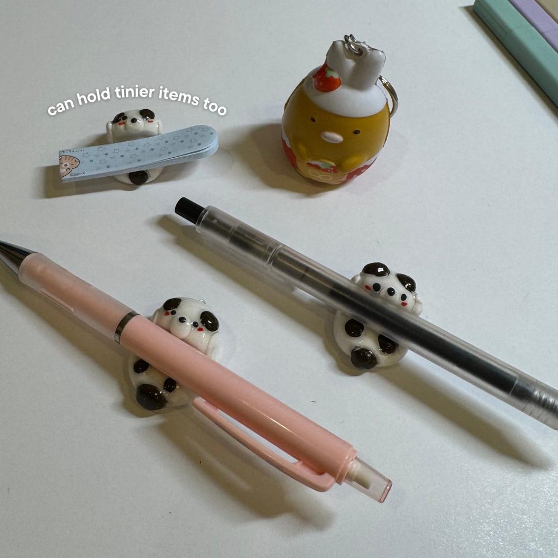 Cute Panda Pencil and Pen Holder | Handmade Polymer Clay Charm | Desk ...
