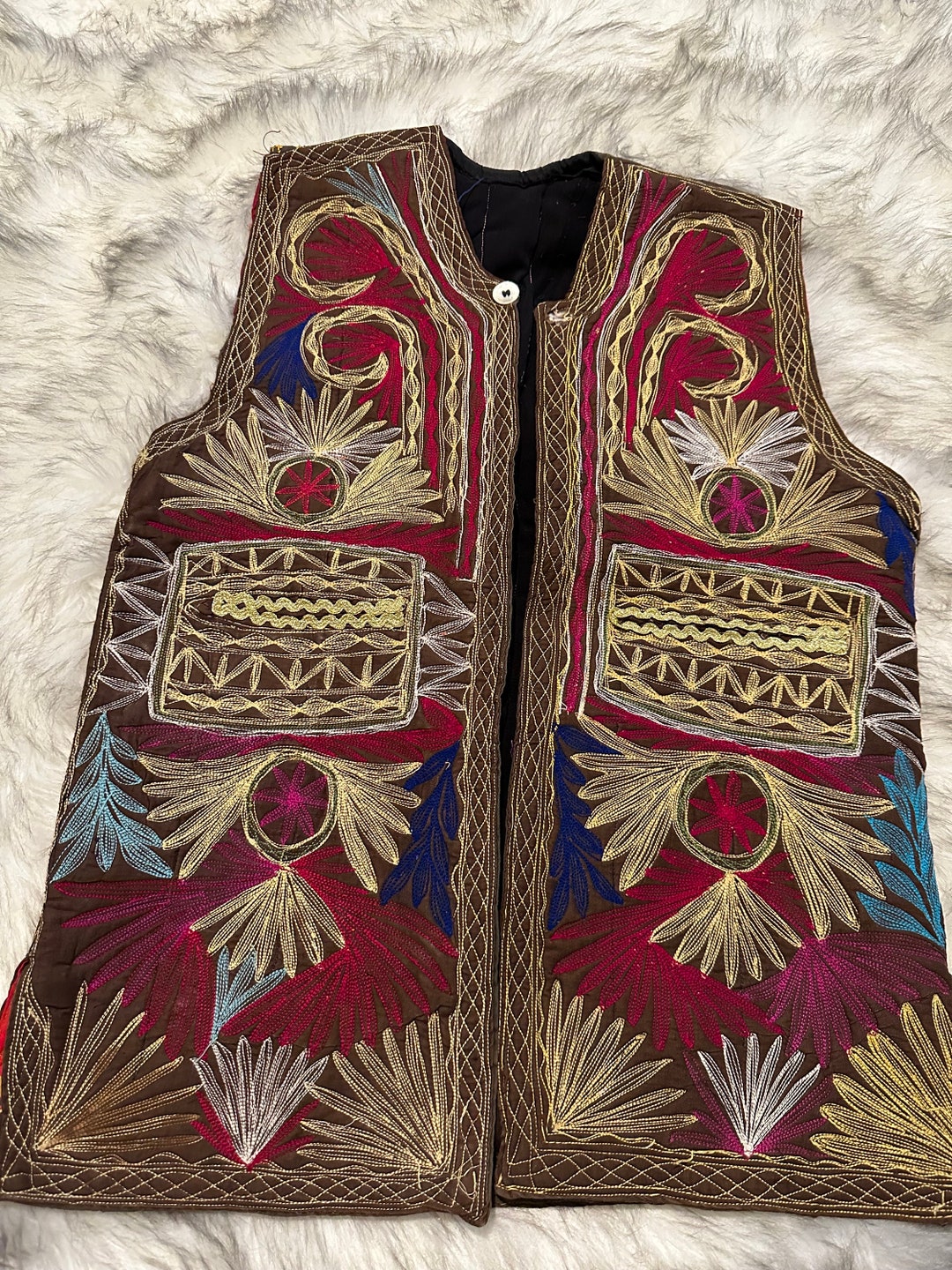 Afghan/uzbek Waist Coat- Handmade - Etsy