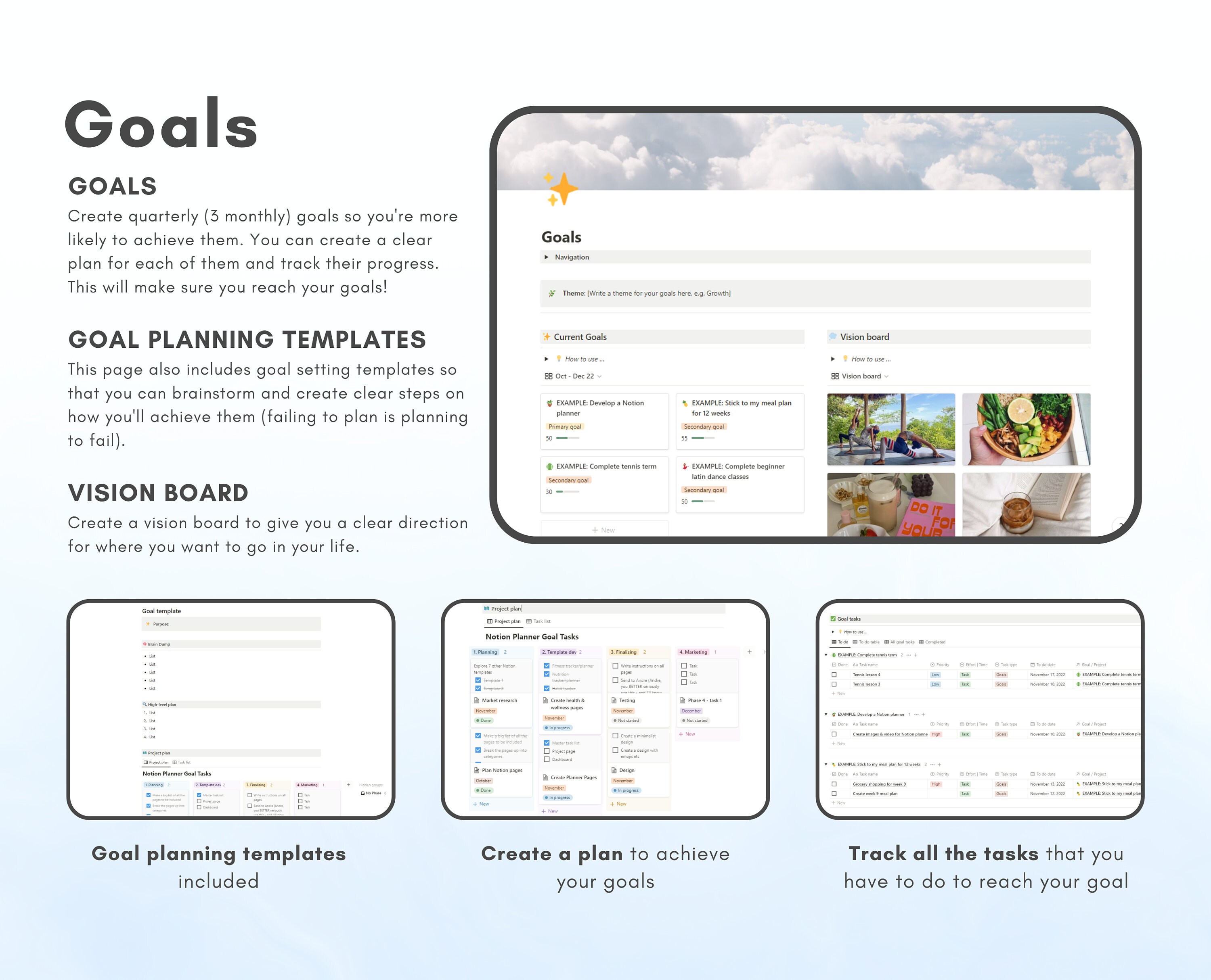 Notion Template Life Planner Notion Productivity Dashboard, Notion ...