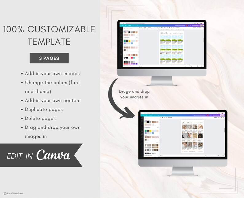 Printable Wholesale Line Sheet Template | Canva Editable (digital ...