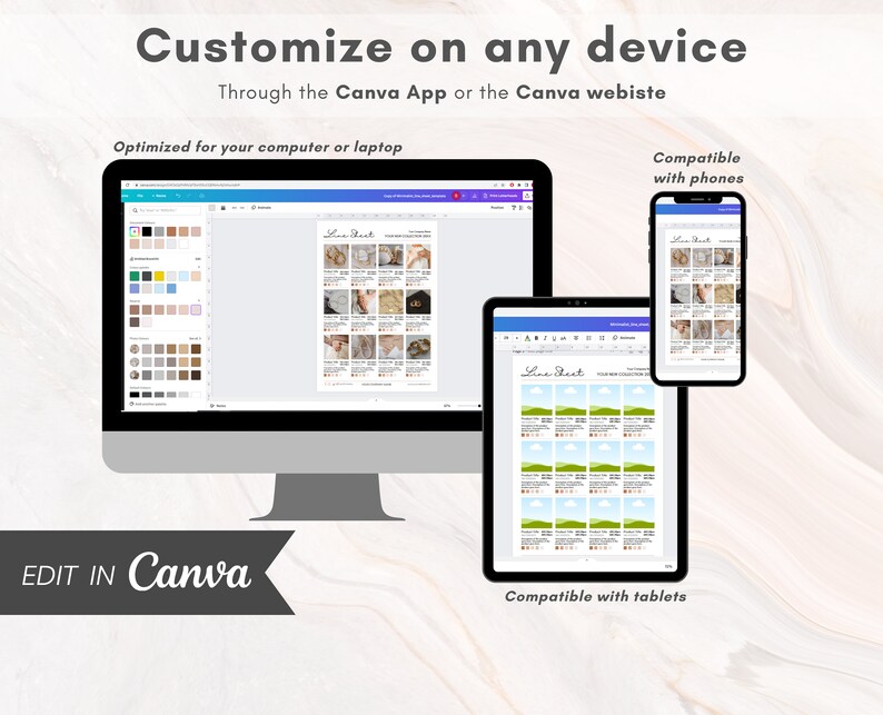 Printable Line Sheet | Wholesale Line Sheet, Wholesale Catalogue, Line ...