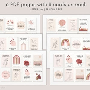 Positive Affirmation Card Deck Vision Board Printables Cards - Etsy