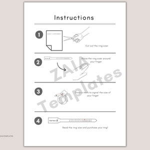 Printable Ring Sizer | US, UK, EU Sizes (instant Download) - Etsy