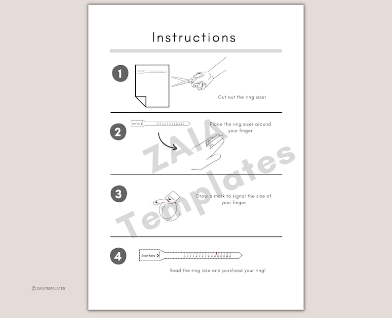 Printable Ring Sizer | Ring Size Inches | Printable Measuring Tool ...