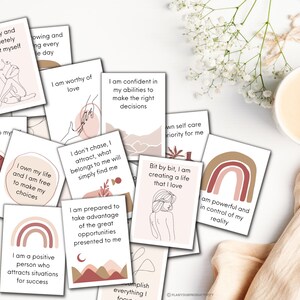 Positive Affirmation Card Deck Vision Board Printables Cards - Etsy