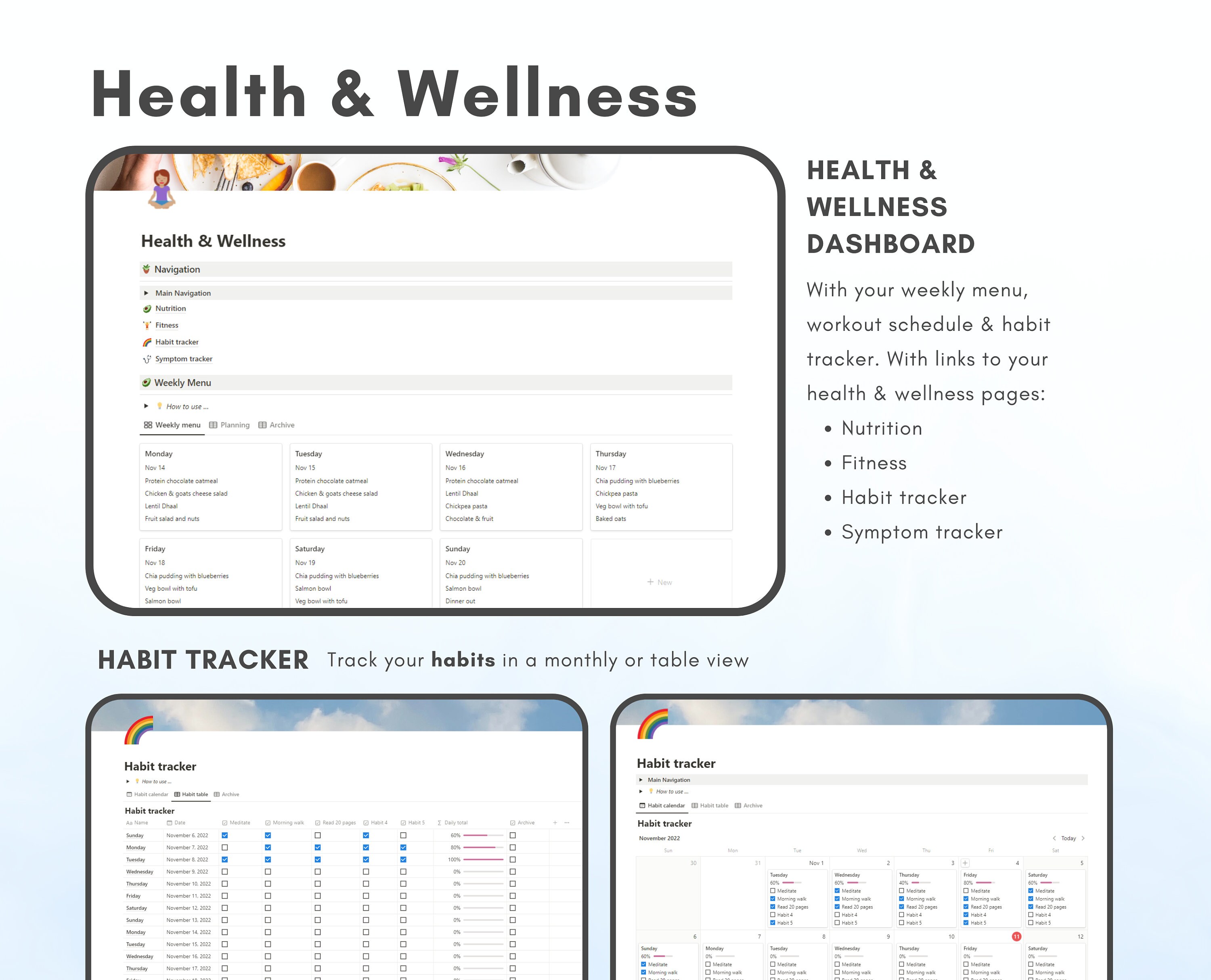 Notion Template Life Planner Notion Productivity Dashboard, Notion ...