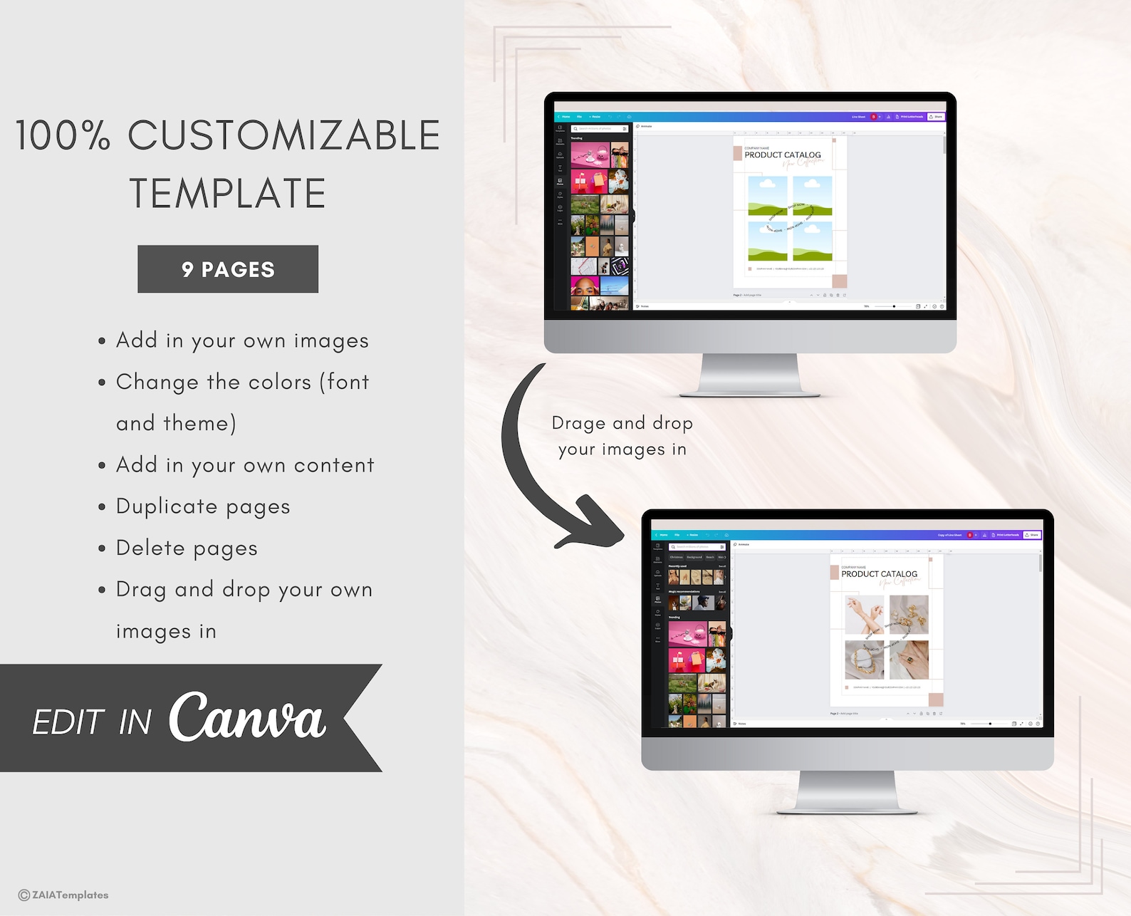 Wholesale Line Sheet Template, Editable Catalog, Canva Layout (digital ...