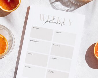 Minimalist Simple Weekly Planner - Etsy