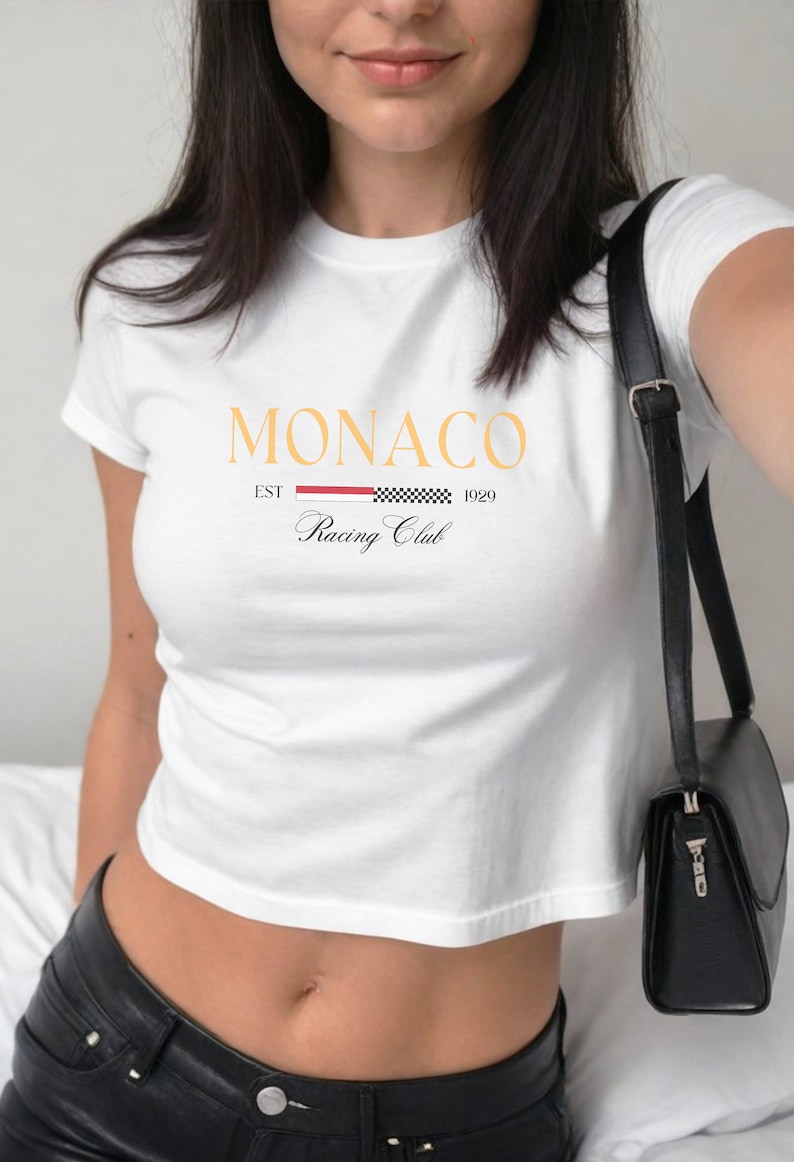 Monaco Racing Shirt Monaco Baby Tee Y2k Clothing Racing Baby Tee Monaco ...
