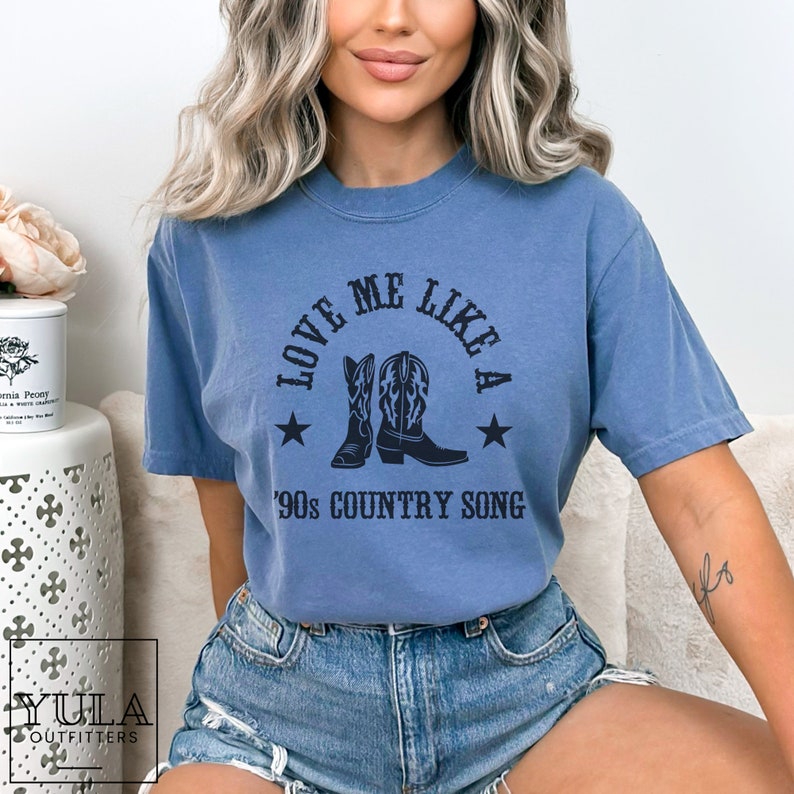 90s Country Music Shirt Vintage Western Graphic Tee Cowgirl Boots Shirt ...