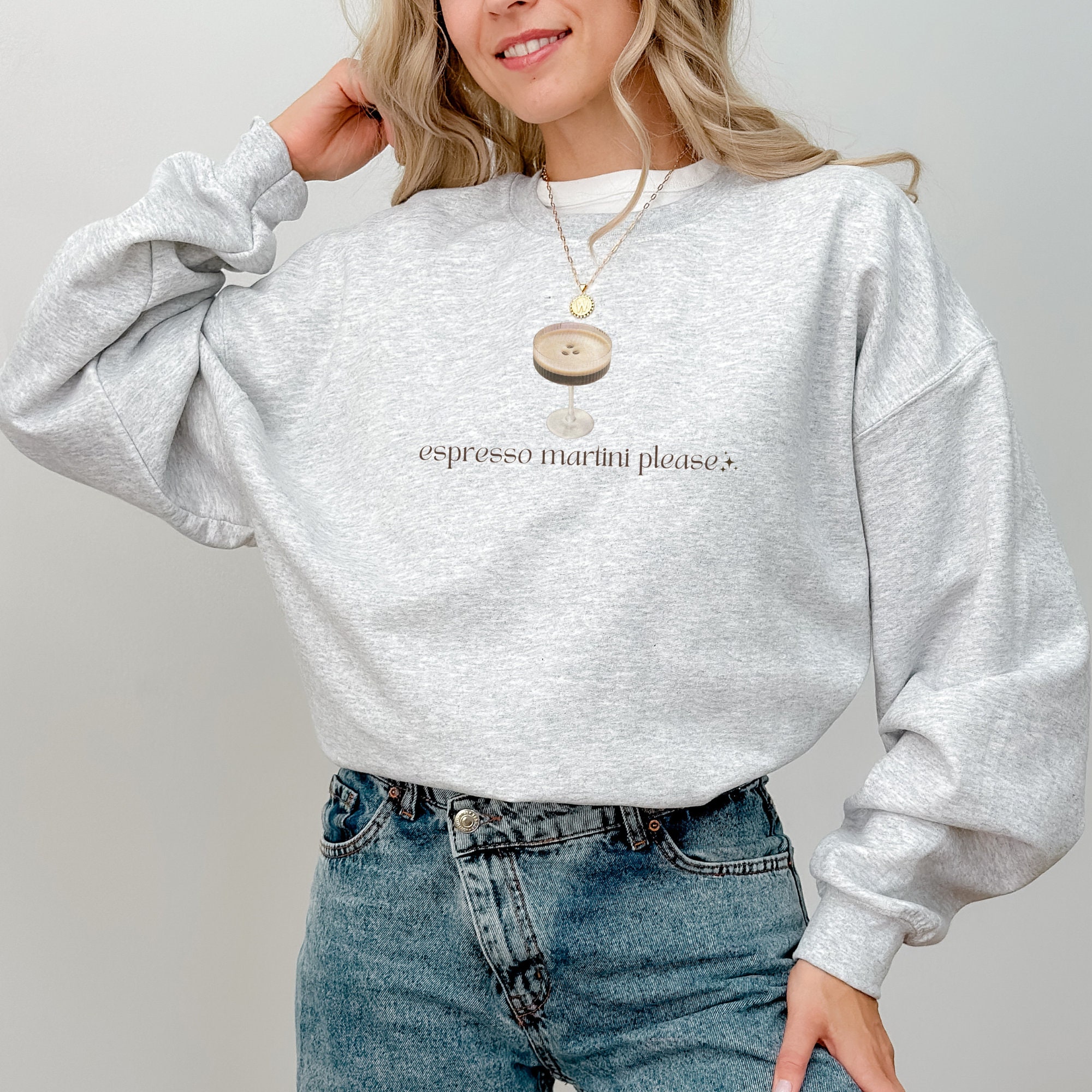 Espresso Martini Sweatshirt Aesthetic Cocktail Crewneck Espresso ...