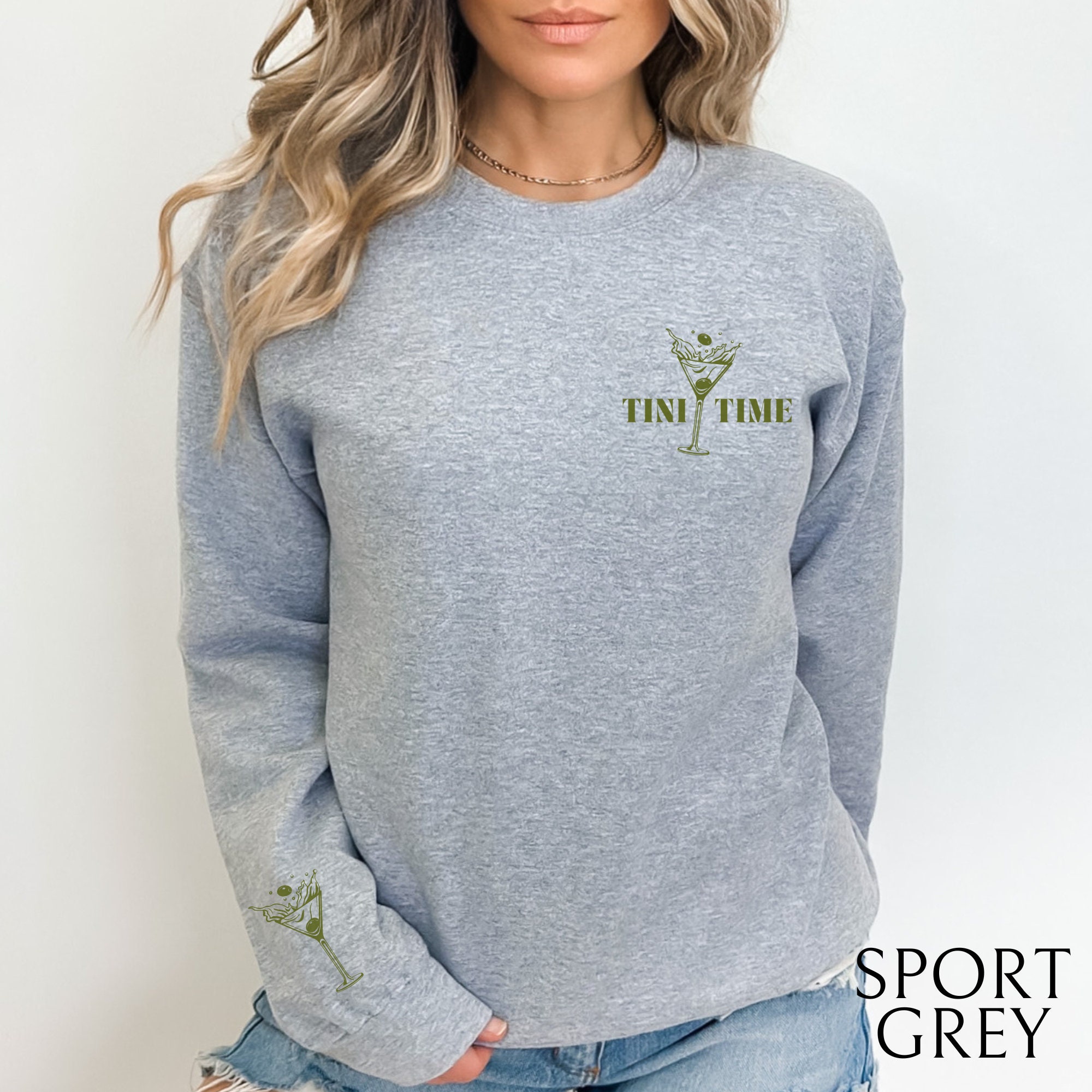 Tini Time Sweatshirt Martini Crewneck Dirty Martini Sweater Signature ...
