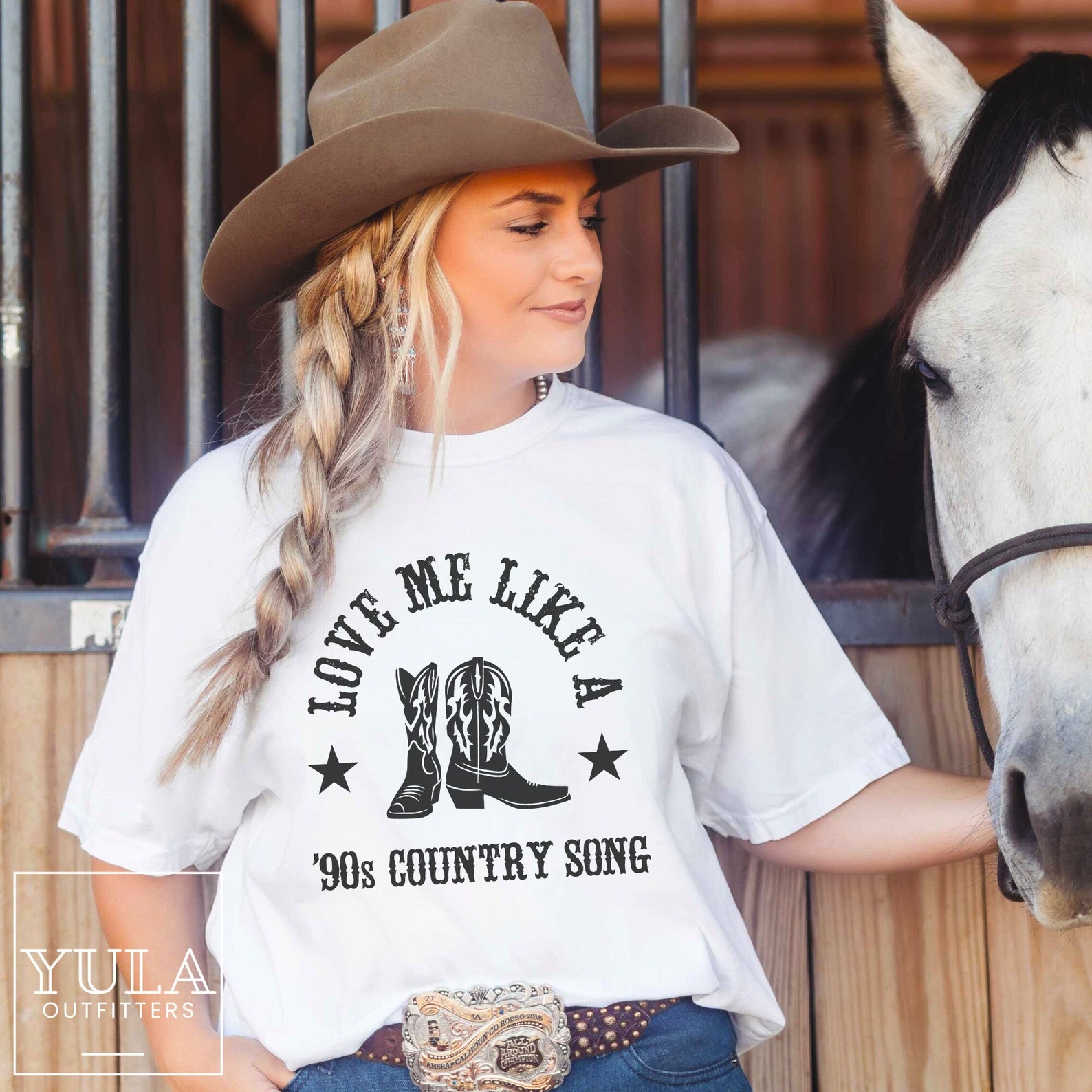 90s Country Music Shirt Vintage Western Graphic Tee Cowgirl Boots Shirt ...