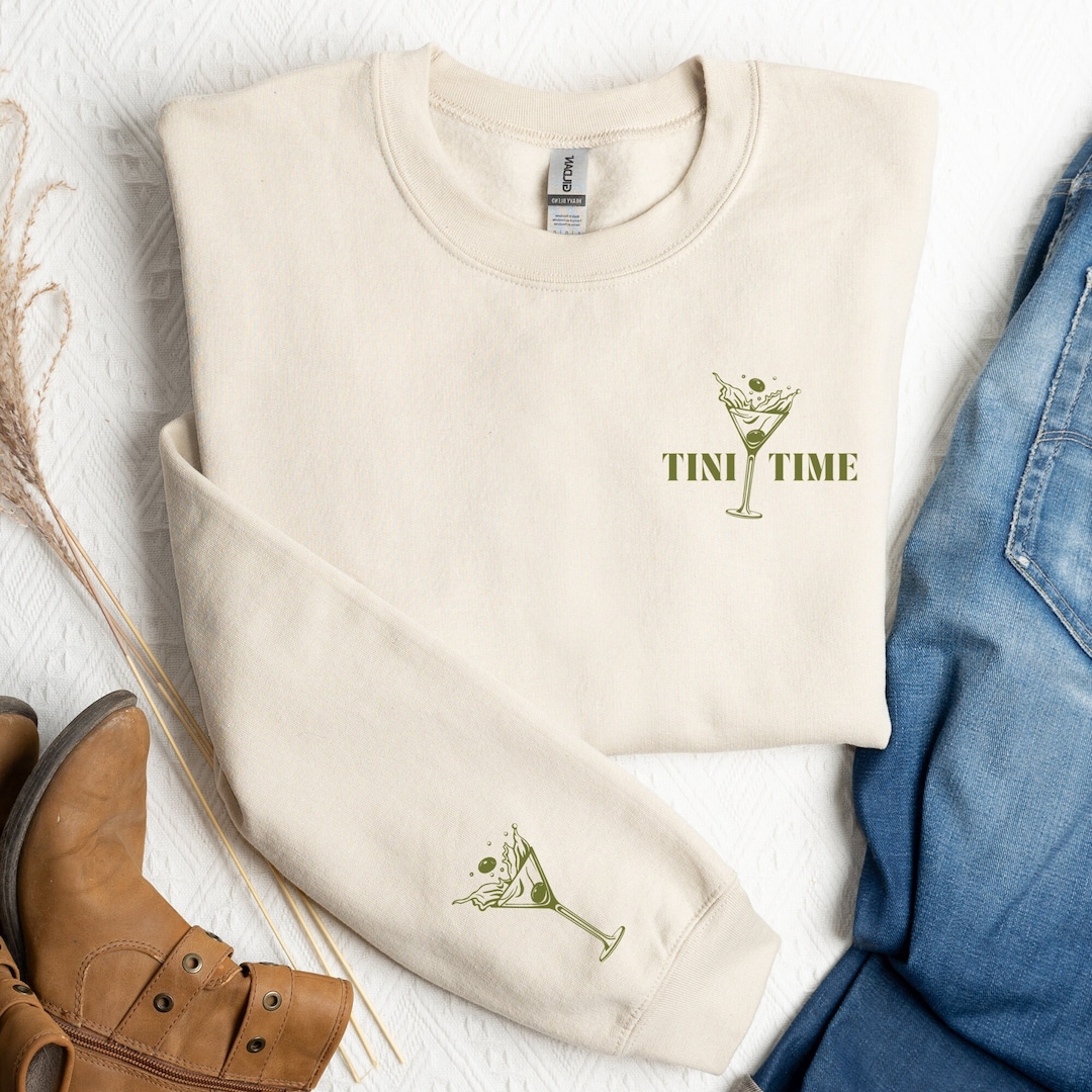 Tini Time Sweatshirt Martini Crewneck Dirty Martini Sweater Signature ...