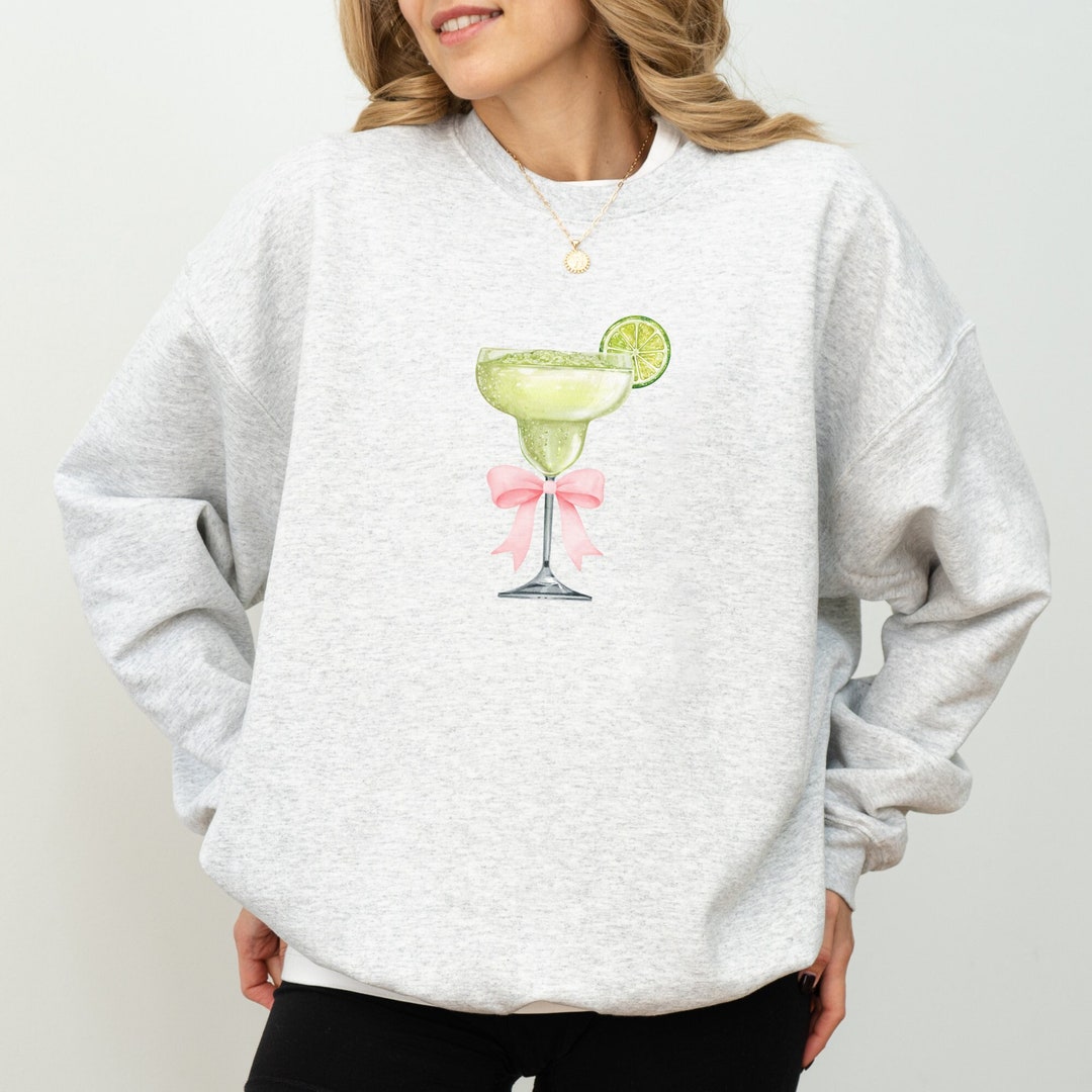 Margarita Sweatshirt Coquette Aesthetic Cocktail Crewneck Marg Pink Bow ...