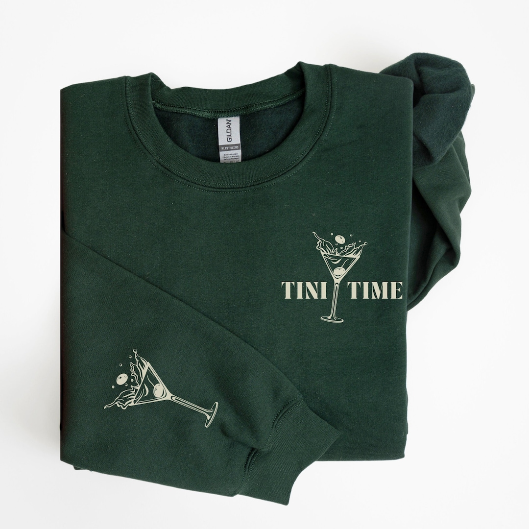 Tini Time Sweatshirt Martini Crewneck Dirty Martini Sweater Signature ...