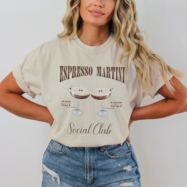 Espresso Martini Tshirt Retro Cocktail Shirt Espresso Martini Club ...