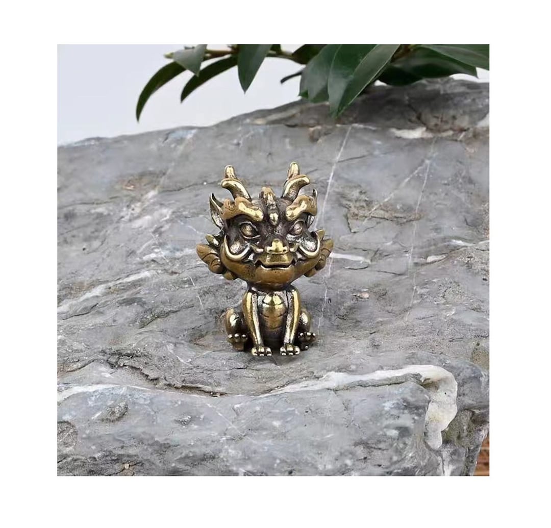 Solid Brass Gathering Wealth Small Pixiu Desktop Mini Tea Pet - Etsy