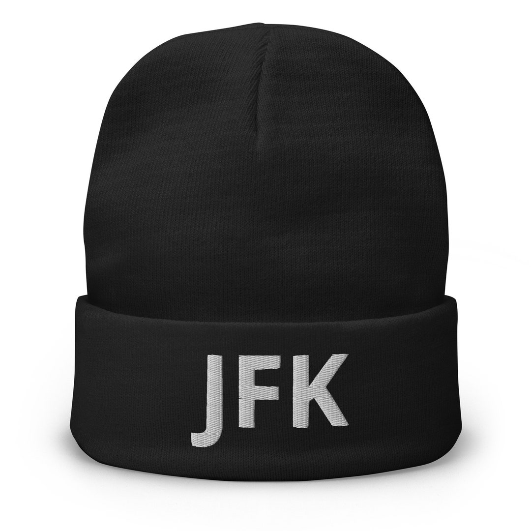JFK International Airport Beanie, JFK Winter Hat, John F Kennedy, Kennedy Gifts, Airport Beanie ...