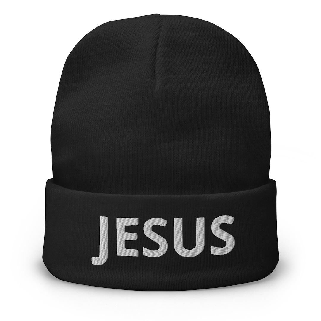 Jesus Embroidered Beanie | Jesus Winter Hat | Jesus Beanie | Yeshua God ...