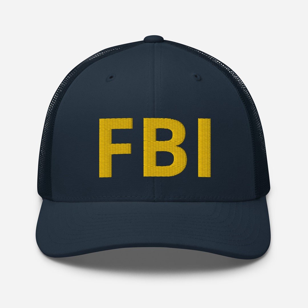 FBI Hat, Embroidered Trucker Hat, Federal Bureau of Investigation ...