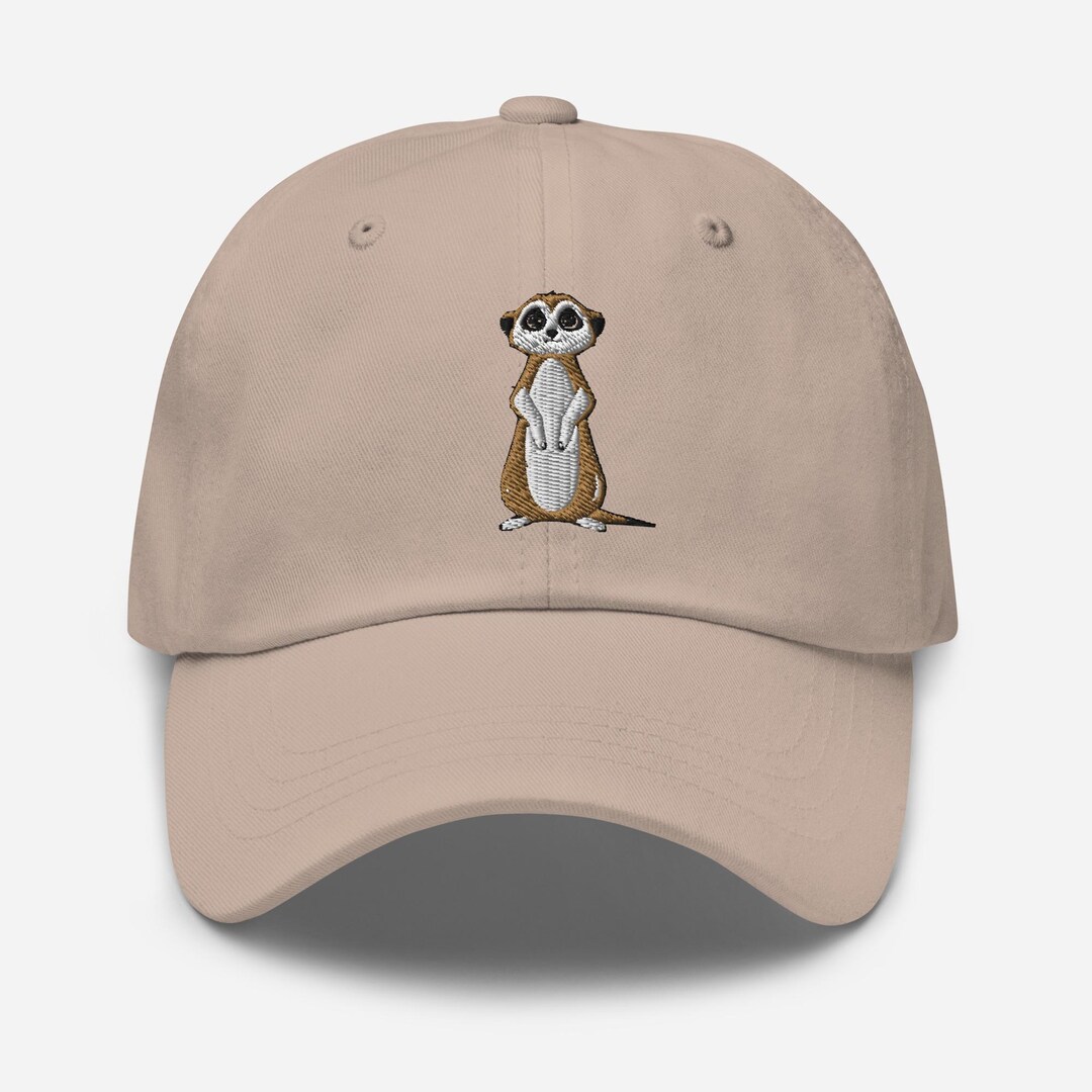 Meerkat Embroidered Classic Dad Hat, Unstructured Cotton Baseball Cap ...