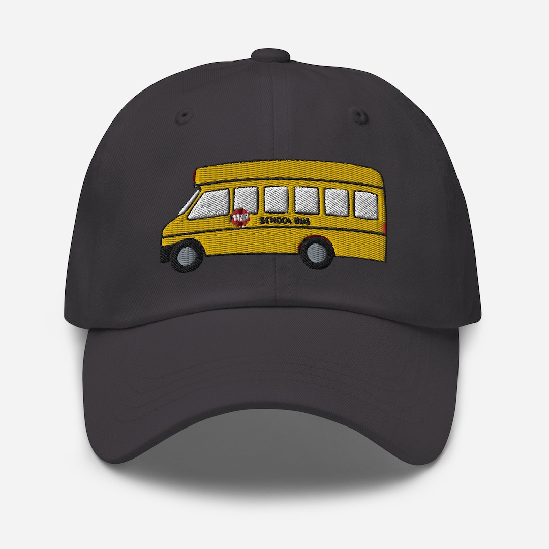 School Bus Hat, Yellow School Bus Embroidered Baseball Cap, School Bus ...